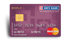 Apply for World MasterCard Credit Card in India| HDFC Bank