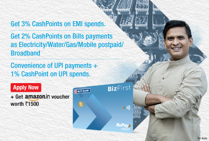 Apply for Biz First Credit Card - Get Cashpoints in Spends | HDFC Bank